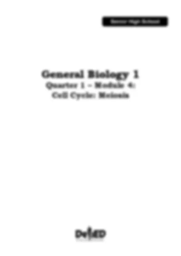 General Biology module 1 quarter 1 | Lecture notes Biology | Docsity