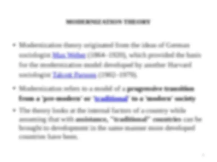 Modernization, Dependency, and Neoliberal Theories of Development: A ...