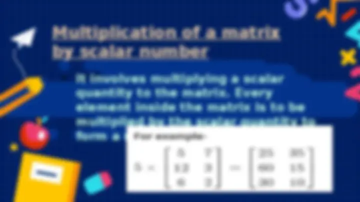 Class 12 MATRICES ppt for maths | Summaries Mathematics | Docsity