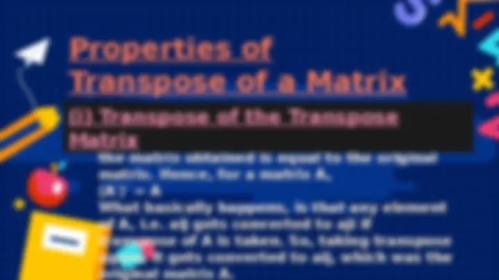 Class 12 MATRICES ppt for maths | Summaries Mathematics | Docsity