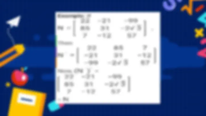 Class 12 MATRICES ppt for maths | Summaries Mathematics | Docsity