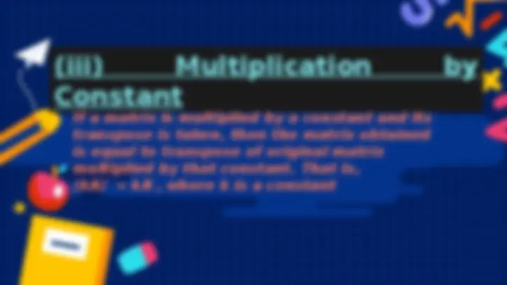 Class 12 MATRICES ppt for maths | Summaries Mathematics | Docsity