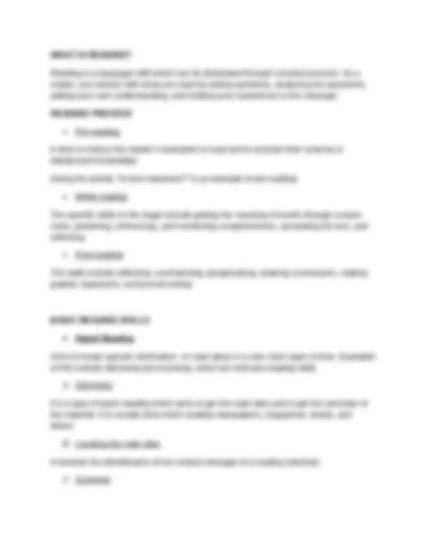 1ST SEMESTER SHS REVIEWER HUMSS | Study notes English | Docsity