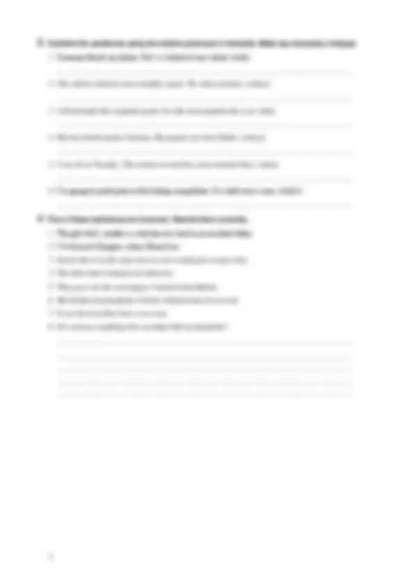 1 BACH TEST UNIT 3 REVIEW | Exercises English | Docsity