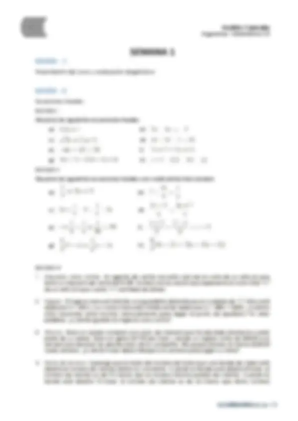 Guía de trabajo de Matemática 2.0 | Ejercicios de Matemáticas | Docsity
