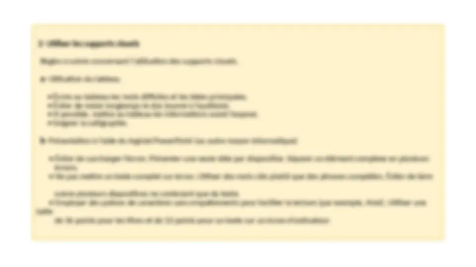 how to make a presentation | Study notes French Language | Docsity