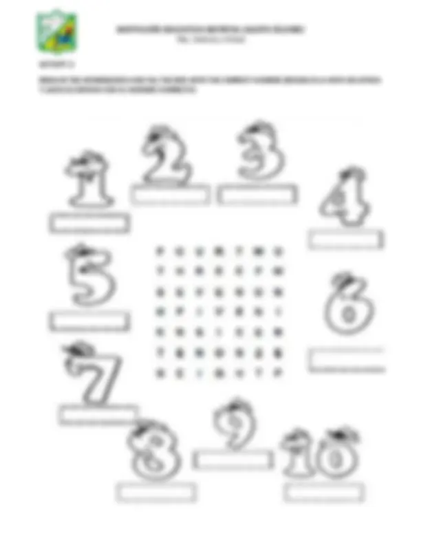 Guía aprendizaje #4: Números en inglés para tercer grado (Virtual ...