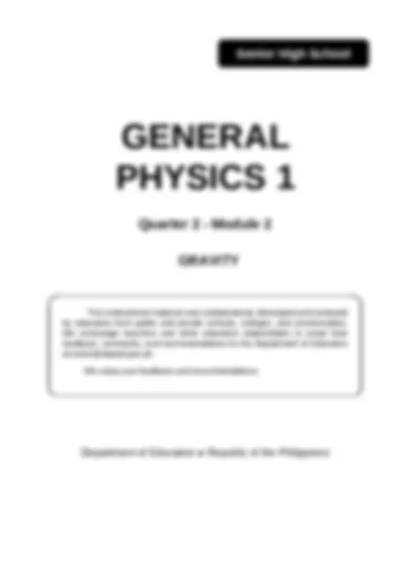 Study Note for Physics | Lecture notes Physics | Docsity