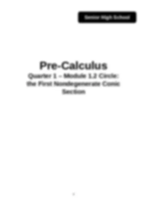 GR.11 PRE CALCULUS MODULE 1.2 ANSWERS | Exercises Mathematics | Docsity