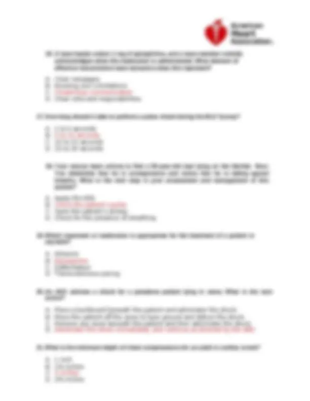 ACLS Exam Version B 2020-2021 questions with answers complete solution ...