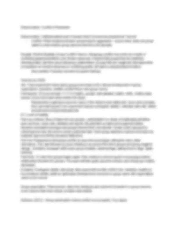 IB Group Dynamics - Human Relations | Study notes Psychology | Docsity