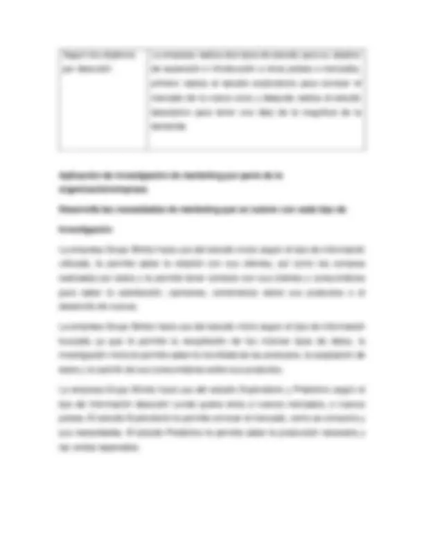 Actividad 6. Proyecto integrador etapa 2 | Ejercicios de Investigación de Mercado | Docsity