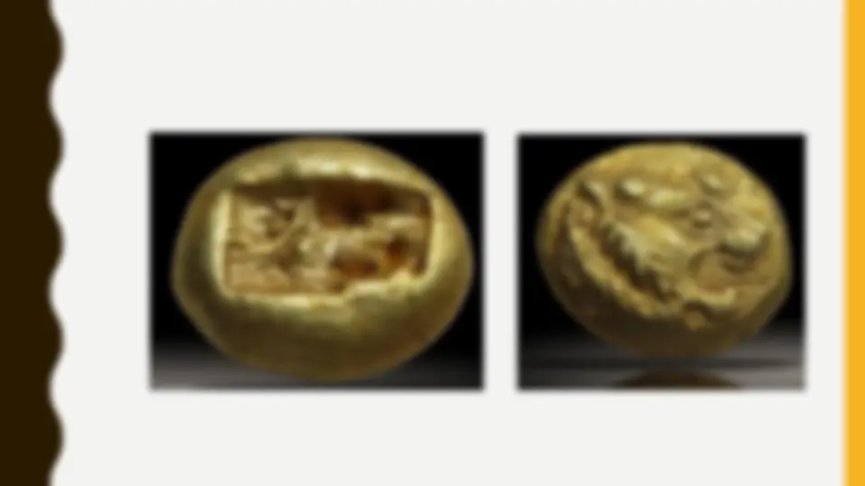 Presentation on the first Coinage | Assignments Economics | Docsity