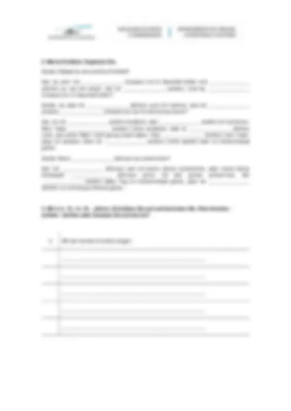 Präteritum von Modalverben | Exercises German | Docsity