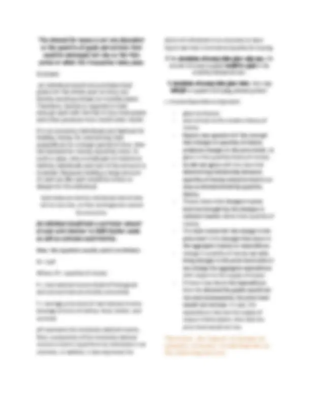 Theories of Money: Applied Economics | Study notes Applied Economics ...