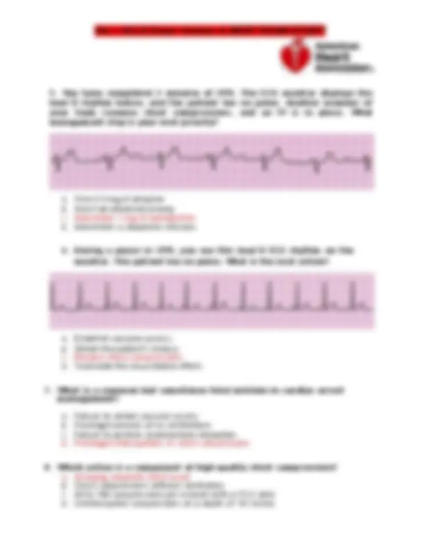 AA 1 ACLS Exam Version A BEST EXAM STUDY 100% RATED BEST SCORE | Exams ...