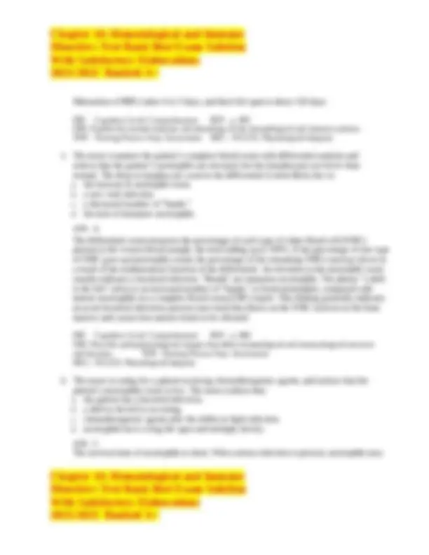 Chapter 16: Hematological and Immune Disorders Test Bank Best Exam ...