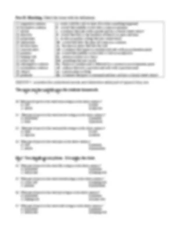 Parts of Speech & Sentence Types Test | Provas Língua Inglesa | Docsity