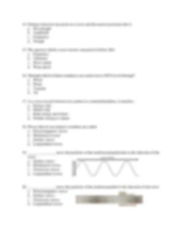 Light-Waves-Quiz-Question-Bank. | Study notes Advanced Physics | Docsity