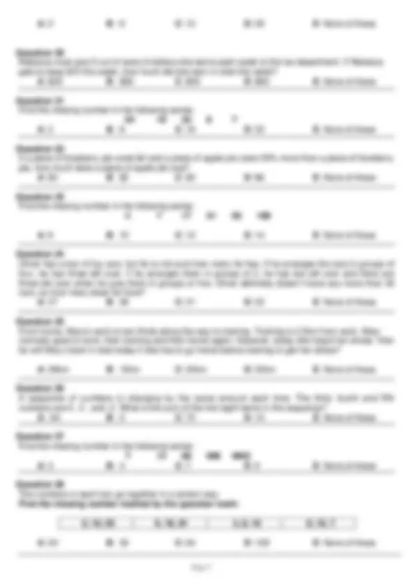 numerical reasoning practice test | Study notes Reasoning | Docsity