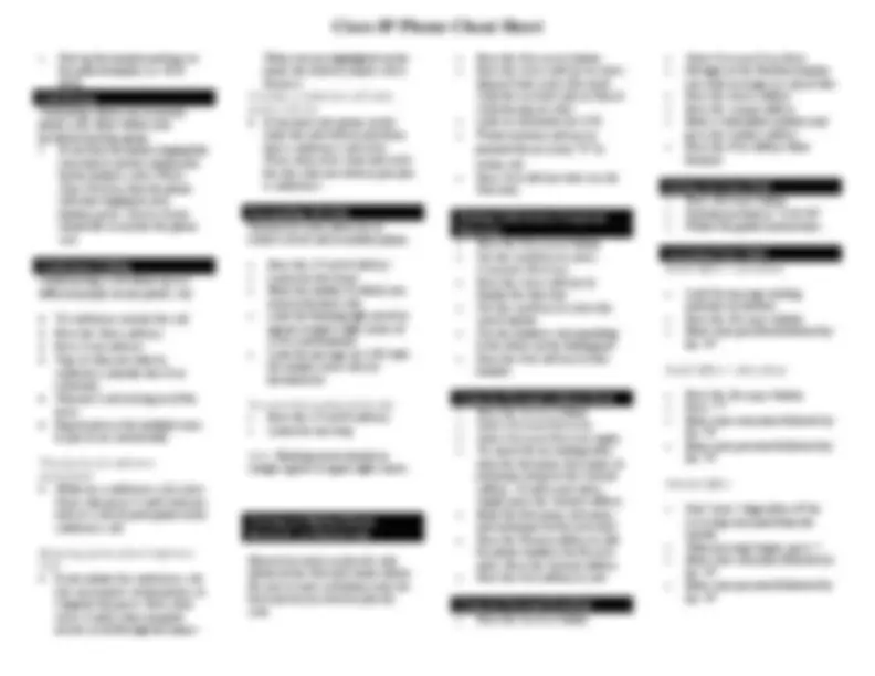 Cisco IP Phone Cheat Sheet: Features and Functions | Study Guides ...