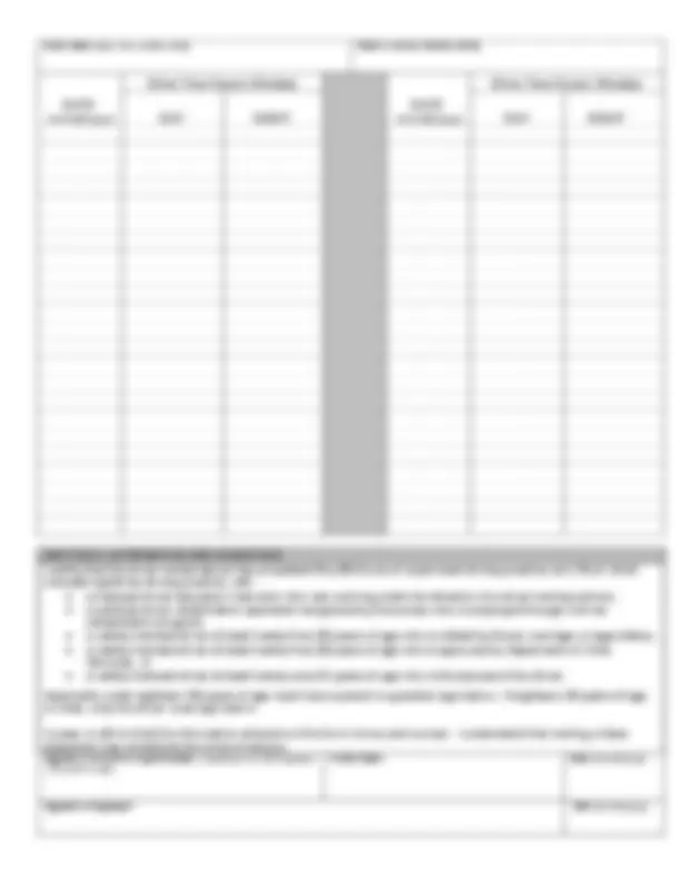 Indiana Driving Log and Affirmation Form | Assignments European ...