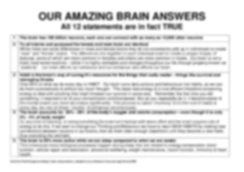 Brain Facts Quiz: Understanding the Amazing Capabilities of the Human ...