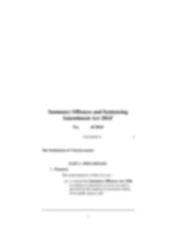 Summary Offences and Sentencing Amendment Act 2014: Exclusion and ...