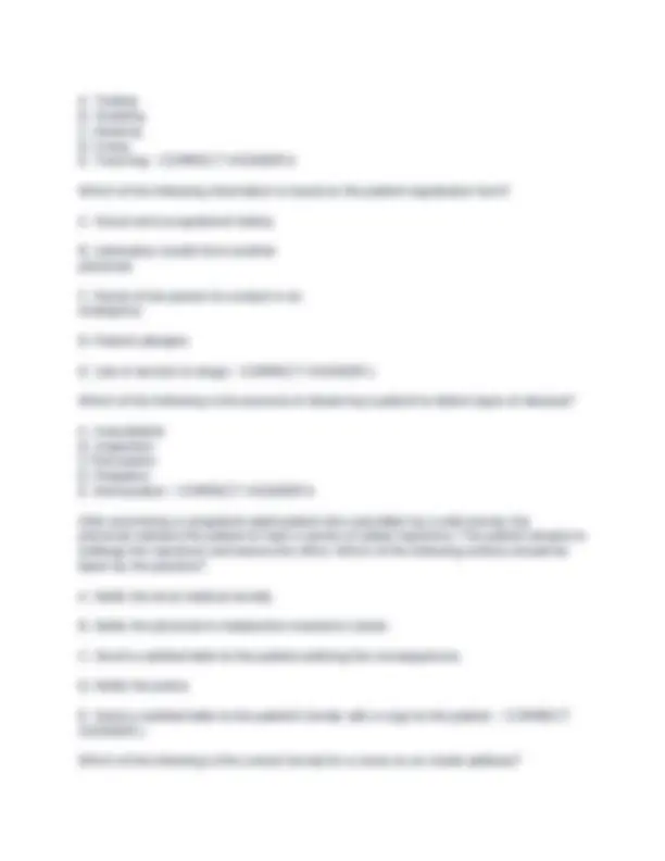 AAMA Practice Test - 200 Questions and answers | Exams Nursing | Docsity