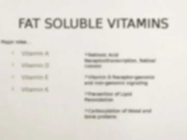 Exam Review: Roles & Functions of Water & Fat-Soluble Vitamins | Slides ...