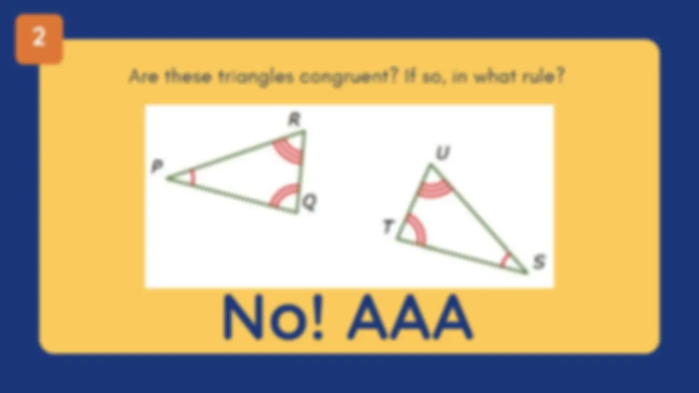 Powerpoint Presentation about Triangle Congruence | Slides Mathematics ...