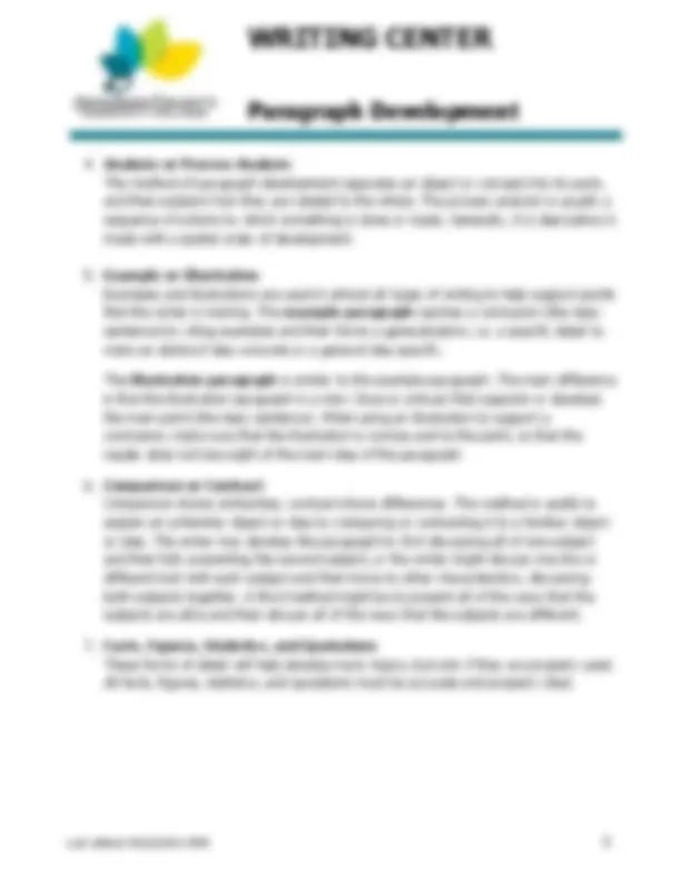 Modes and Methods of Developing Paragraphs: Seven Main Methods and Five ...