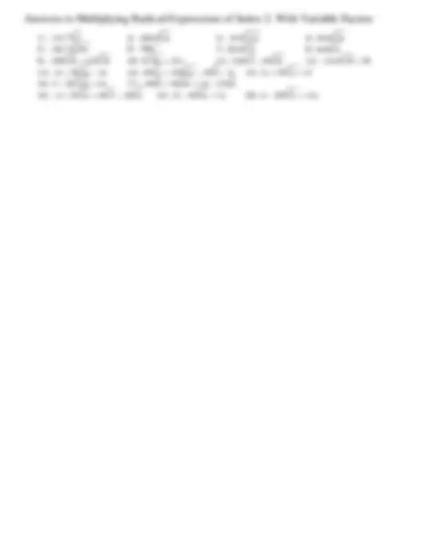 Multiplying Radical Expressions of Index 2: With Variable ... | Study ...