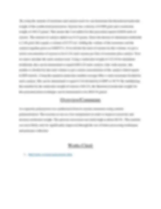 Cationic Polymerization of Styrene: Synthesis of Polystyrene in Lab 4 ...