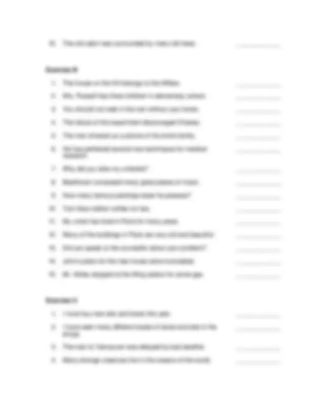 Verbs - Transitive and Intransitive | Exercises Grammar and Composition ...