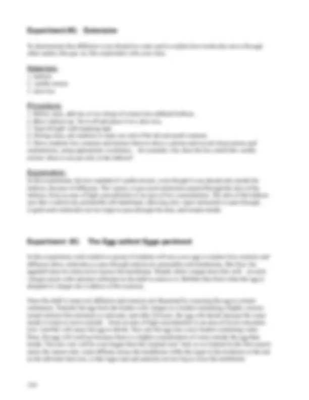 Osmosis, Diffusion, & the Egg-citing Eggs-periment Introduction ...