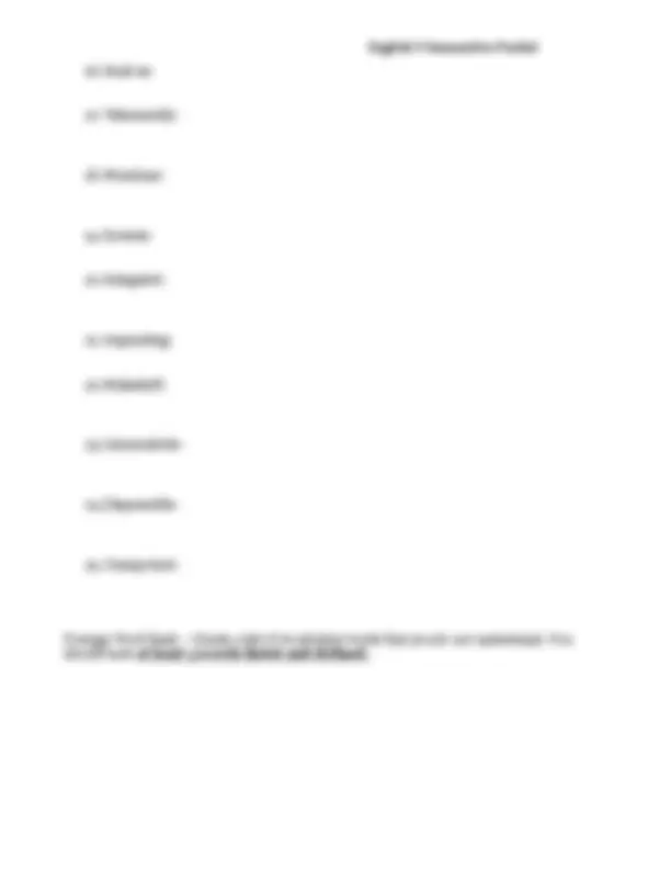English 9 Summative Packet First They Killed My Father ... | Study ...