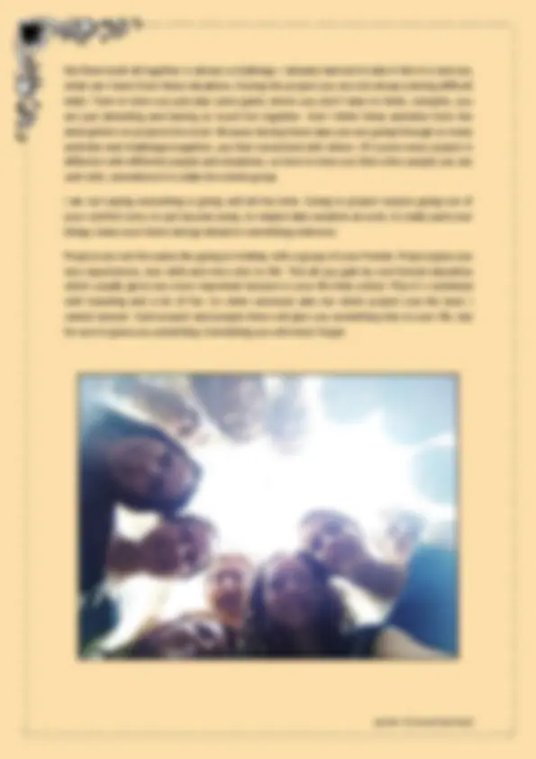 An Unforgettable Experience | Lecture notes Technical English | Docsity