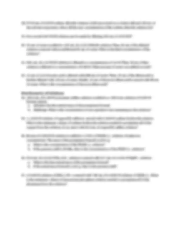 Chemistry 30: Solubility Practice Problems | Slides Chemistry | Docsity