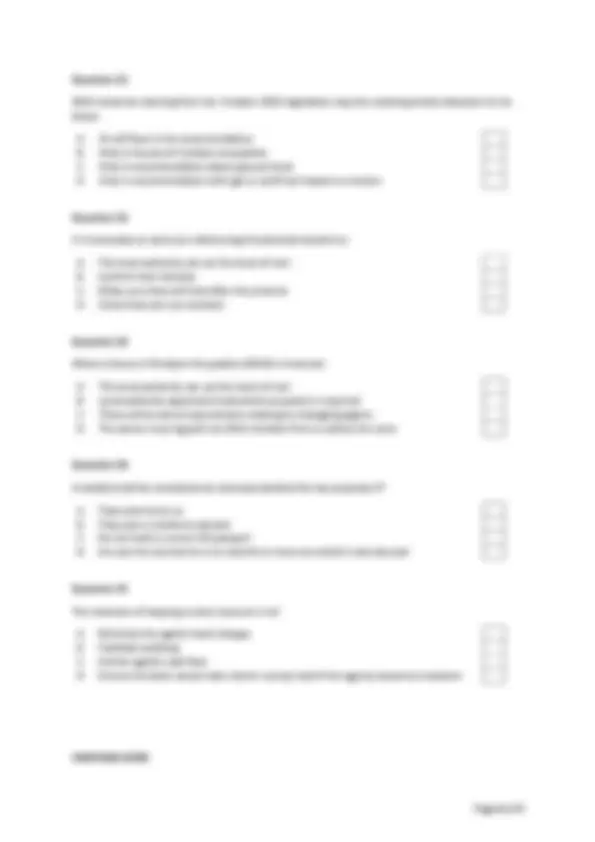 Sample Examination Questions | Lecture notes Law | Docsity