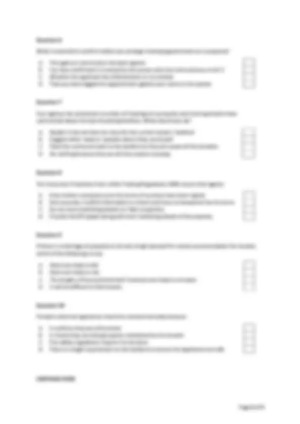 Sample Examination Questions | Lecture notes Law | Docsity