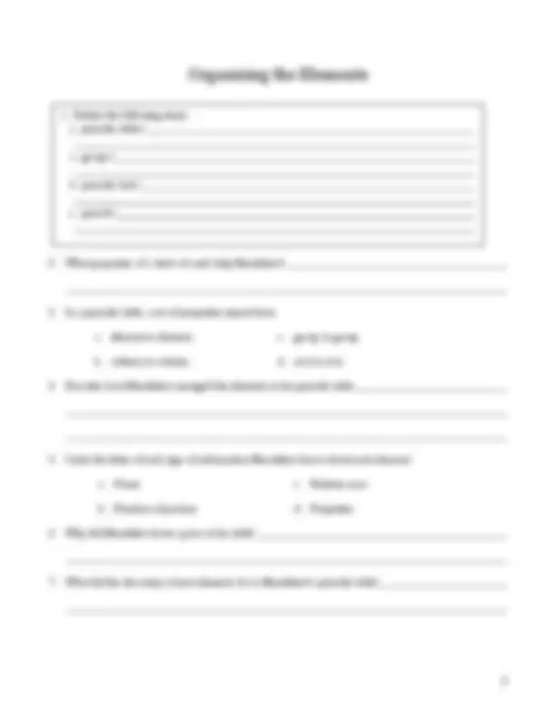 Periodic Table: Organizing the Elements - Physical Science Chapter 10 ...