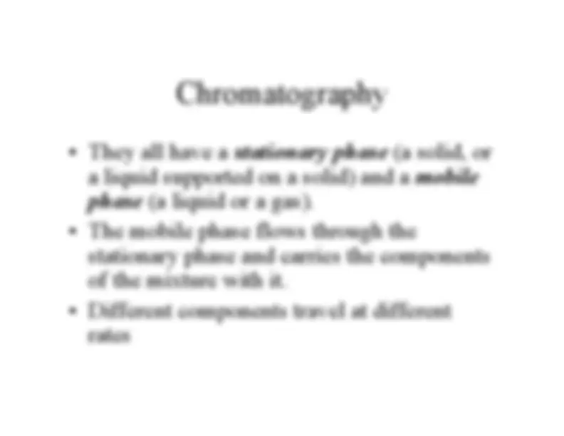 Lab 6: Paper Chromatography | Slides Chemistry | Docsity