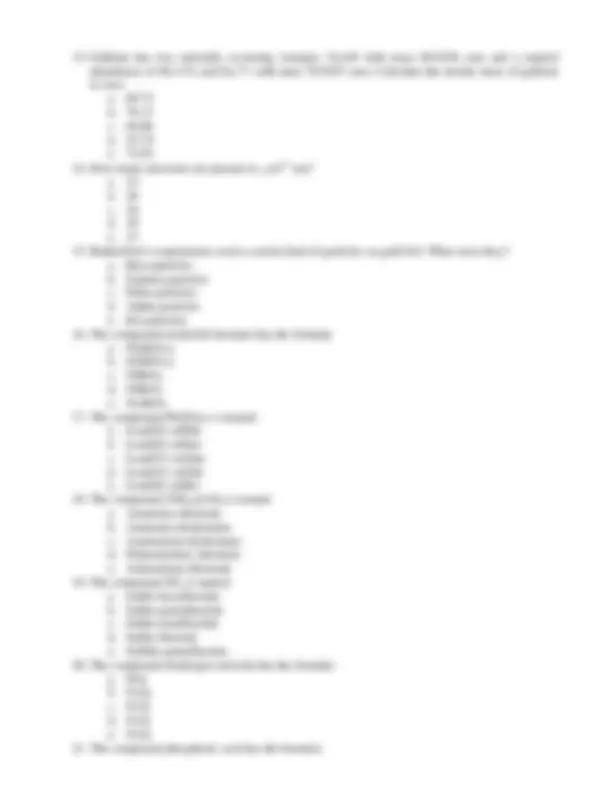 CHM 1025 Practice Final Exam | Slides Chemistry | Docsity