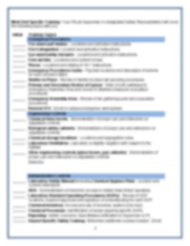 UC Irvine Laboratory Site Safety Training Checklist | Exercises School ...