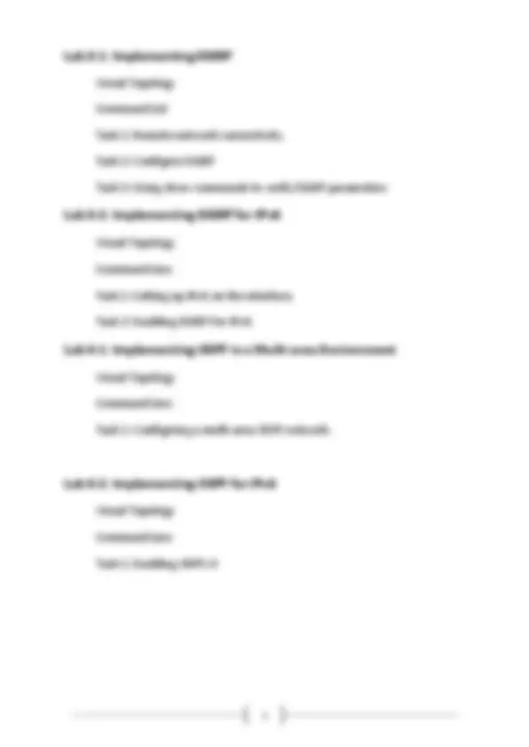 Cisco CCNA Training - ICND2 - Lab Guide | Lecture notes Topology | Docsity