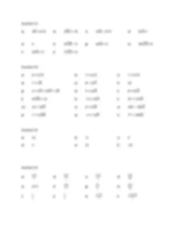 Math Exercise Answers: Square Roots and Applications | Summaries Elementary Mathematics | Docsity