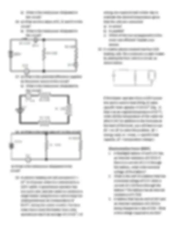 Electric Circuits Practice Exercises | Study notes Physics | Docsity