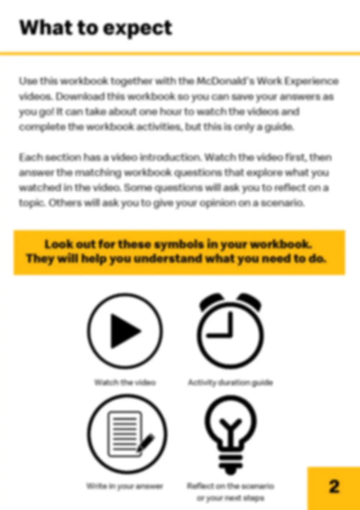McDonald's Virtual Work Experience Workbook | Lecture notes ...