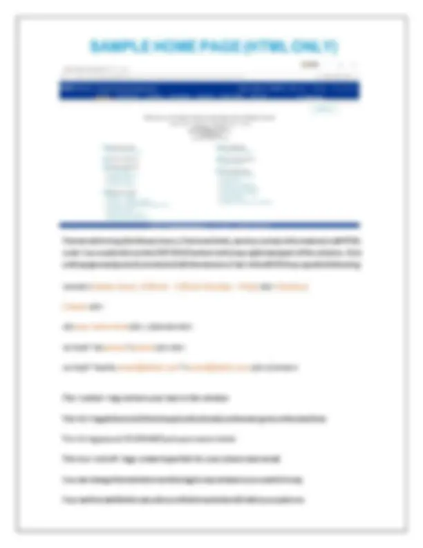 Html Cheat Sheet Lecture Notes Web Programming And Technologies Docsity